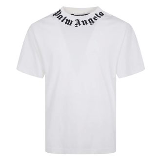 Palm Angels Homme, Tops, Blanc, Taille: L T-Chemises