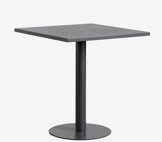 Sklum Sklum - Table de jardin carrée 70x70 cm en métal Mizzi Gris Graphite