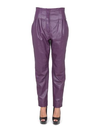 Alberta Ferretti Tassel Mohair Trousers - Purple