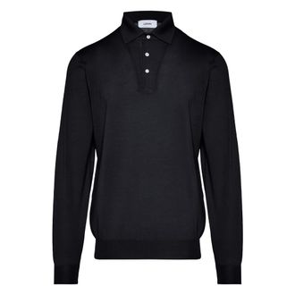 Lardini Woll-Polo-Shirt Hergestellt in Italien - - Tops - Herren - Blau - S