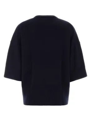 Extreme Cashmere Womens Navy Blue Cashmere N&acirc;&deg;433 Sweater Exterior: Maglieria