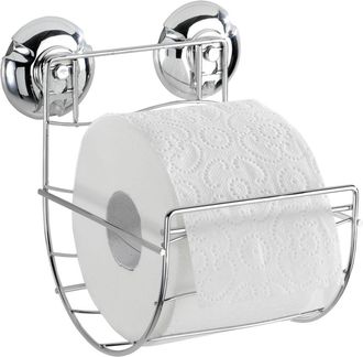 WENKO Wenko 16968100 Toilettenpapierhalter Milazzo Super-Loc - Befestigen ohne Bohren, Chrom, 13.5 x 15 x 14 cm