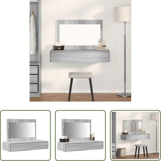 vidaXL Coiffeuse moderne - Table de Toilette Gris 100 x 40 x 70 cm Bois ding&eacute;nierie