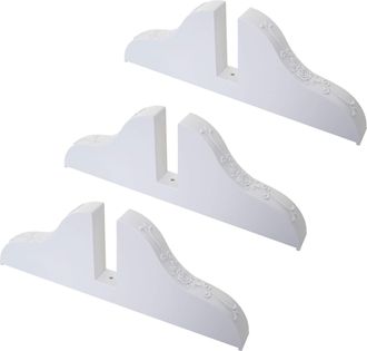 Mendler Standfuß AM für Paravent, Ständer Paraventhalter, weiß - 3er Set