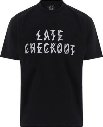 44 Label Group Homme, Tops, Noir, Taille: XL T-shirt en coton avec imprim&eacute; logo