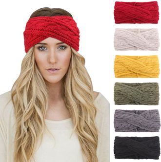 Dreshow 6 St&uuml;ck Winter Stirnband Damen Strick Ohrenw&auml;rmer Stirnb&auml;nder M&auml;dchen Gestrickt Stirnband Kopfband Haarband Headwrap Frauen Haarb&auml;nder