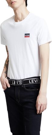 Levi's Herren 2-Pack Crewneck Graphic Tee T-Shirt, Sportwear White/Mineral Black, S (2er Pack)