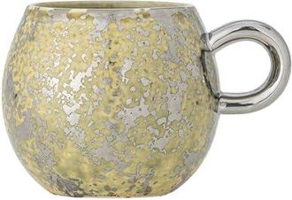 Bloomingville Paula Tasse 275 ml, Steingut, D9 cm, H8 cm - Perfekt f&uuml;r deinen t&auml;glichen Kaffee- oder Teegenuss, edler Kaffeebecher f&uuml;r deinen Fr&uuml;hst&uuml;ckstisch (Gelb)