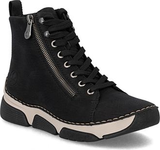 Rieker 45920-01 Nabukino-Stiefel f&uuml;r Damen, Schwarz, 42 EU
