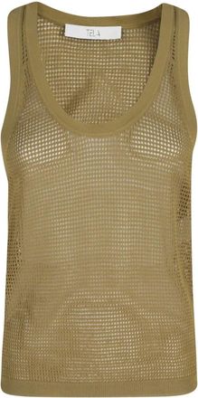 Tela Femme, Tops, Vert, Taille: 40 FR Canotta Comby