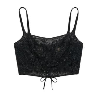 Ermanno Scervino Femme, Tops, Noir, Taille: 40 FR Top sans manches