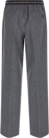 Miu Miu Velour Wool Trousers - Gray