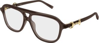 Gucci Aviator-Brille - - Accessories - unisex - Braun - 55 MM