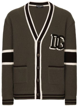 Dolce & Gabbana cardigan en maille intarsia - Vert