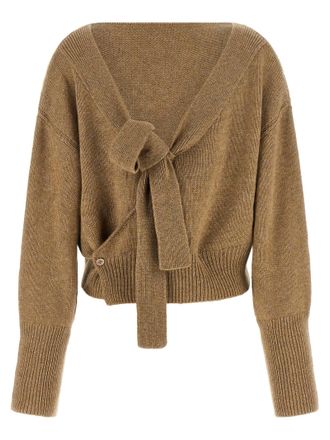 Ermanno Scervino Fine Cashmere with Shaved Fineness Sweater - Beige