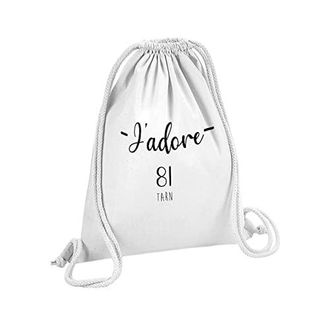 Fabulous Sac de Gym en Coton Blanc JAdore 81 Tarn Departement France Region Albi 12 Litres