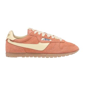 Autry Femme, Chaussures, Rose, Taille: 38 EU Baskets Roses en Daim avec Col Rembourr&eacute;