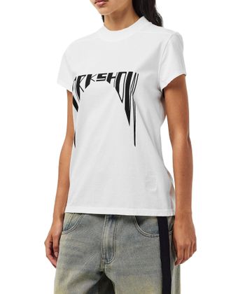 Rick Owens Logo-Printed Cotton T-Shirt - White