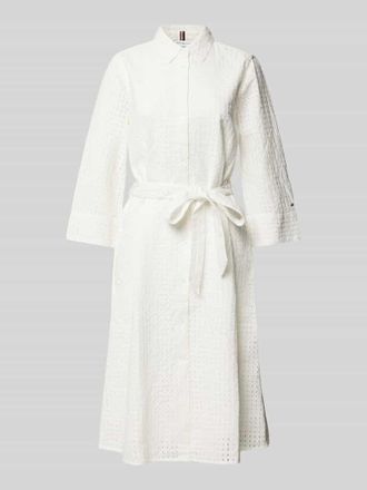 Tommy Hilfiger Midikleid mit Lochstickerei