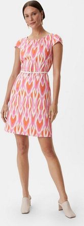 Comma Minikleid Kleid Gemustertes Etuikleid mit abnehmbarem G&uuml;rtel