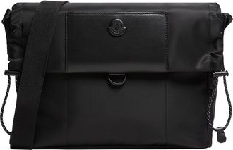 Moncler Moncler Kenton Drill Messenger Bag, Men, Black, Size: One Size
