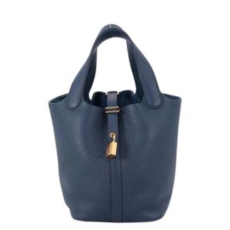 Herm&egrave;s Pre-owned Picotin Bucket Bag - Femme - Pre-owned - Bleu - Taille: ONE Size