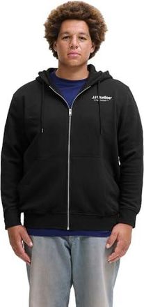 Jack & Jones Zip Hood Jjesoho Noos Pls Sweat zippé à Capuche, Noir, 4XL Homme