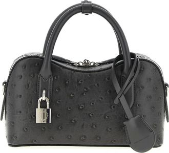 Stella McCartney Femme, Sacs, Noir, Taille: ONE Size Ryder Ostrich Crossbody Bag