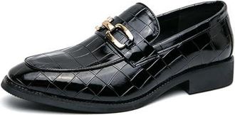 Minitoo Mocassins à enfiler pour homme avec boucle - Mocassins dété décontractés, Y8788 Noir, 43 EU
