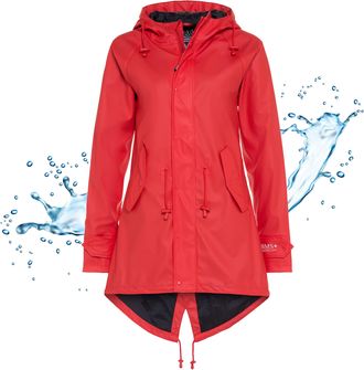 BMS Regenmantel 100% wasserdicht - rot - 46