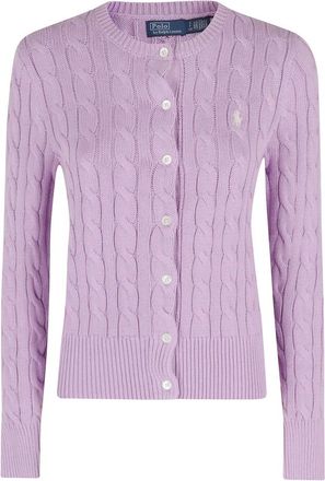 Polo Ralph Lauren Femme, Pulls, Violet, Taille: 40 FR Long Sleeve Cardigan