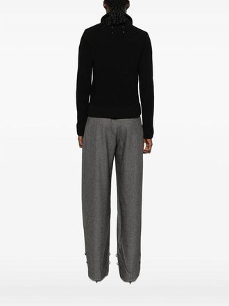Maison Margiela Ribbed Knit Cardigan - Black