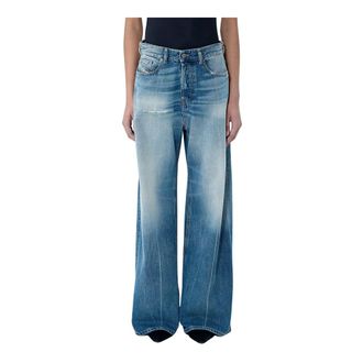 Diesel Femme, Jeans, Bleu, Taille: W28 Jean Droit D&eacute;lav&eacute;