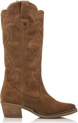 Mtng Bottes à Talons Femme Bottes à Talons TEO 53723 Femme | De Cuir, avec lintérieur Cuir Toe Cap Pointue | Bottes à Talons décontracté | Fermeture avec F