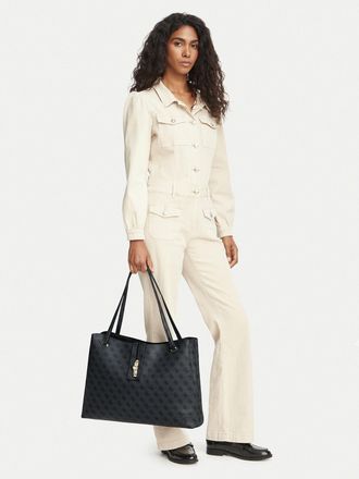 Guess Handtasche Guess Yvonne Logo Travel TWLB23 78024 Dunkelgrau