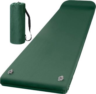 Generico Aufblasbare Campingmatte - Komfortable Luftmatratze mit Kopfpolster, Leichte Schaumunterlage | Robustes Outdoor-Zubehör für Zelten, Urlaub, Strandbesu