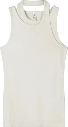 10 Days Femme, Tops, Blanc, Taille: 38 FR Asymmetric Ribbed Top