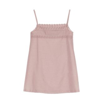 Low Classic Scalloped Lace Mini Dress - - Dresses - Damen - Rosa - S