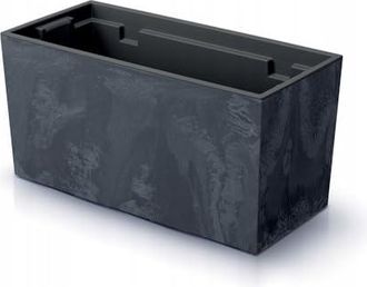 Prosperplast Jardinera f&uuml;r Balc&oacute;n Urbi Fall Beton -Effekt, Abmessungen (MM) 395x185x195, Anthrazitfarbe