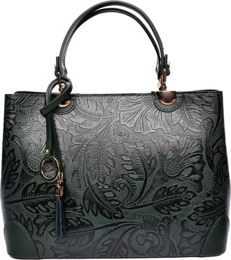 Anna Luchini Gr&uuml;n Rindsledertasche