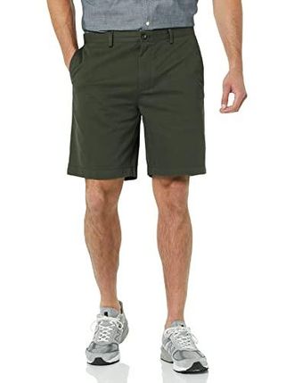 Amazon Essentials Short Chino 23cm, Coupe Ajust&eacute;e Homme, Olive Fonc&eacute;, 40W