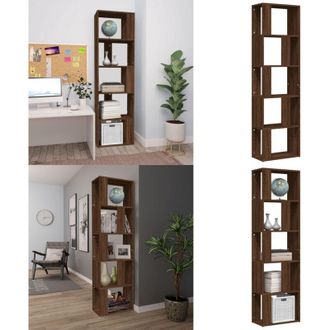 vidaXL Vidaxl - Bücherregal Braun Eichen-Optik 45x24x160 cm Holzwerkstoff - Buche Regal - Eiche Optik - Holzkasten - Regal Wohnzimmer - Bücherständer - Home