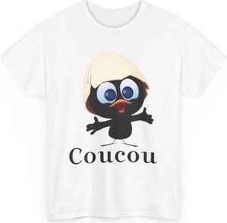 Generic Tee shirt Unisex Caliméro Coucou Homme/Femme Taille XL, Couleur White