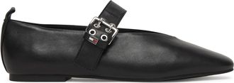 Tommy Jeans Ballerinas Tommy Jeans Tjw Ballerina Buckle EN0EN03019 Schwarz