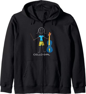 Whyitsme Design Lustige Frauen Cello, M&auml;dchen Musiker Geschenke Kapuzenjacke