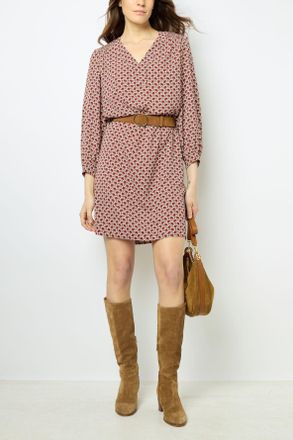 Gerard Darel Robe courte &agrave; p&acirc;querettes - SHEILA - Naturel