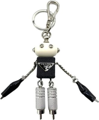 Prada unisex, Pre-owned, Noir, Taille: ONE Size Porte-cl&eacute;s Vintage Pre-owned