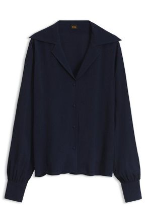 HUGO BOSS Langarmbluse Brystel Premium Damenmode in Cr&ecirc;pe-de-Chine-Qualit&auml;t