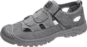 Generic Chaussures 41 pour homme - Pour lextérieur, lété, la marche, la plage, la randonnée, la pêche, les pieds nus - Sandales en cuir pour homme Alias Tech,