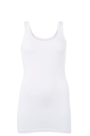 Only Damen Onllive Love Long Tank Noos Top, Wei&szlig;, XXL EU